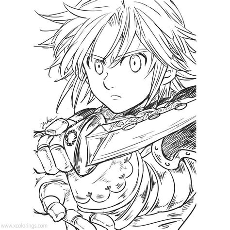 Seven Deadly Sins Anime Coloring Pages