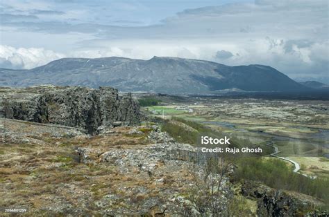 Visible Tectonic Plates In Thingvellir National Park Unesco World