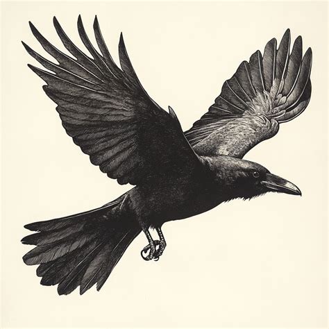 Eagle 37 Raven Flying Drawing Reference Flying Crow Sketch Tattoo Corvo