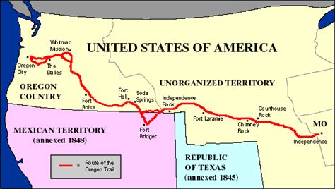 Detailed Map Of Oregon Trail