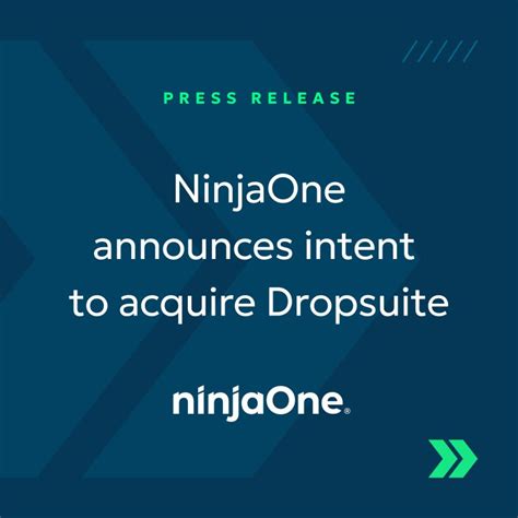 We Are Excited To Share That Ninjaone Announced Its Agreement To Acquire Dropsuite Today For We Are Excited To Share That Ninjaone Announced Its Agreement To Acquire Dropsuite Today For
