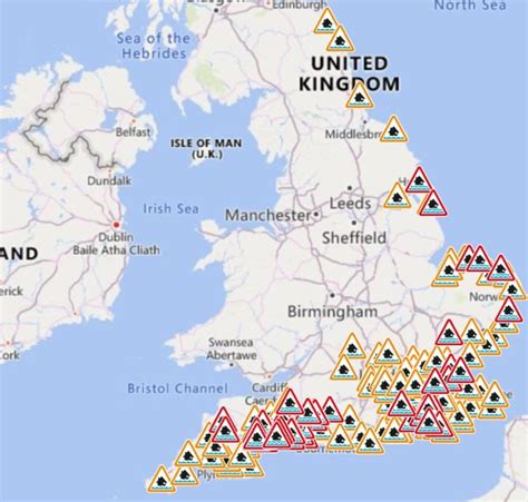 Flood Warnings Map Full List Of Environment Agency Flooding Alerts And Latest Uk Weather Forecast