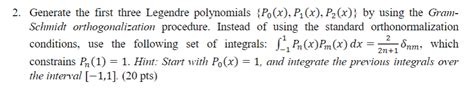 Legendre Polynomials and Gram Schmidt Orthogonalization : r/askmath
