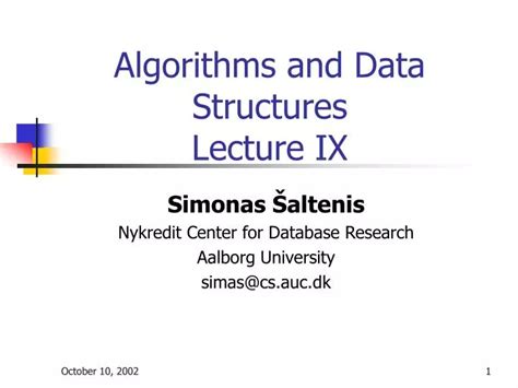 Ppt Algorithms And Data Structures Lecture Ix Powerpoint Presentation Id5169436