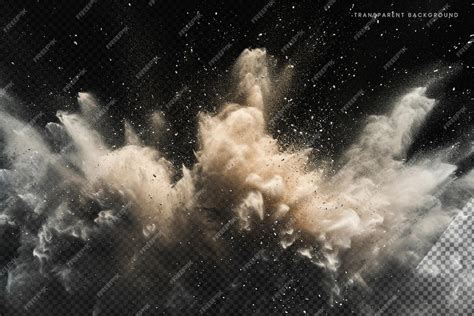 Nube De Arena De Polvo Con Piedras Y Partículas De Polvo Voladoras