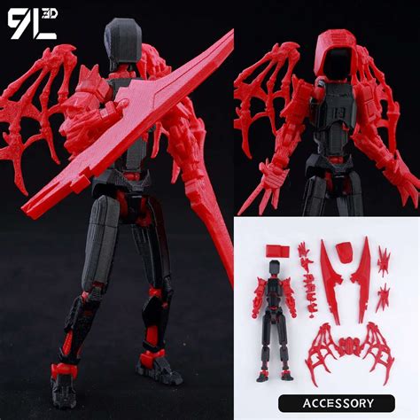 Assembly Completed Lucky 13 Figure Toy Dummy 3d Printed Movable Shapeshift Robot Action Figuras