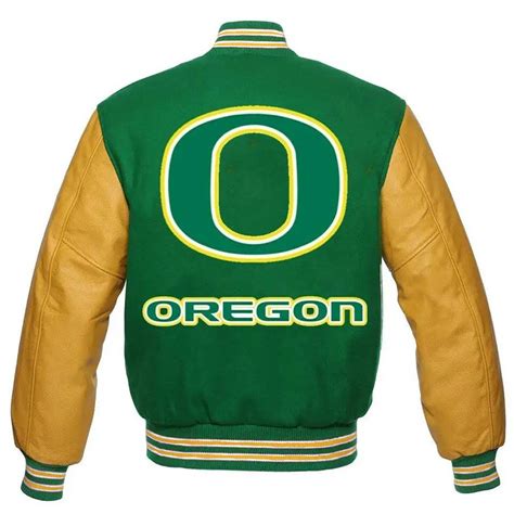 Green And Yellow Oregon Ducks Varsity Jacket Jackets Masters