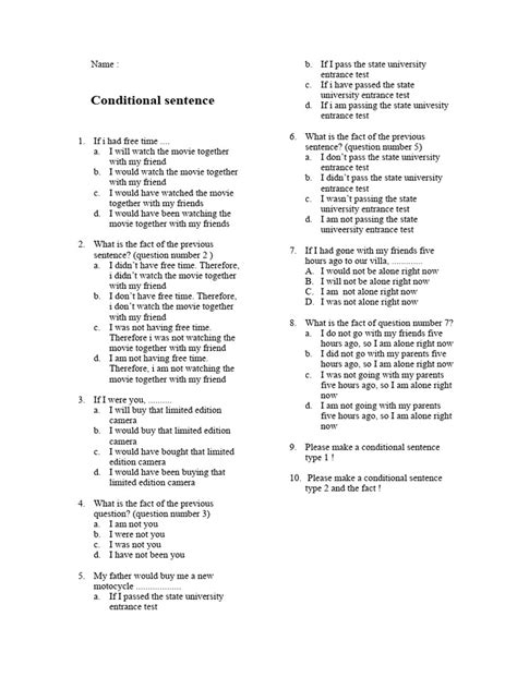 Conditional Sentence Soal Update Pdf