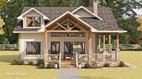Small Cabin House Plans With Wrap Around Porches Cottage Style Adu