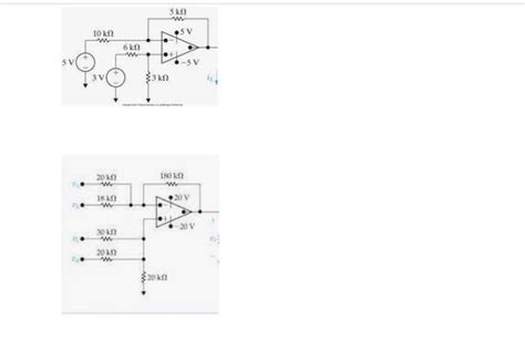 solved calculate the vout for the opamp circuits given