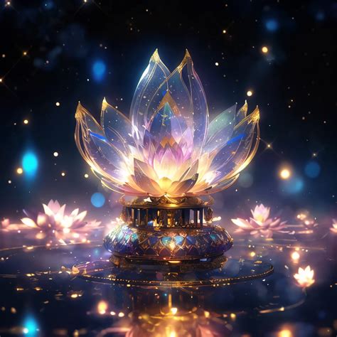 A Close Up Of A Flower With A Light In The Middle Seaart Ai