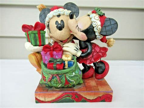 Disney Traditions Jim Shore Mickey Minnie Mouse A Christmas Kiss