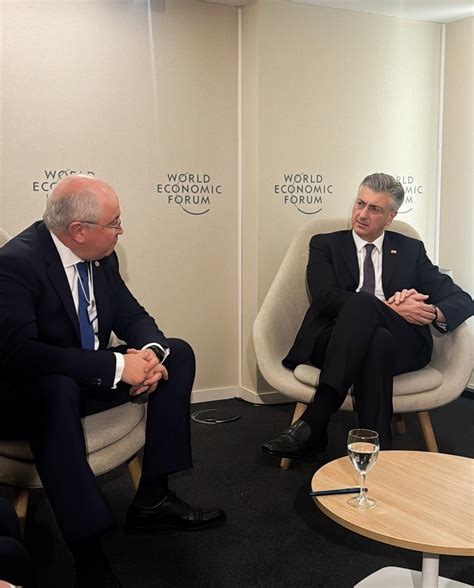 Alexandru Munteanu întrevedere Cu Omologul Său Croat Andrej Plenković