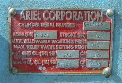 7 375 Bore Ariel Compressor Cylinder R Clas 845 Mawp Vvcp For Sale