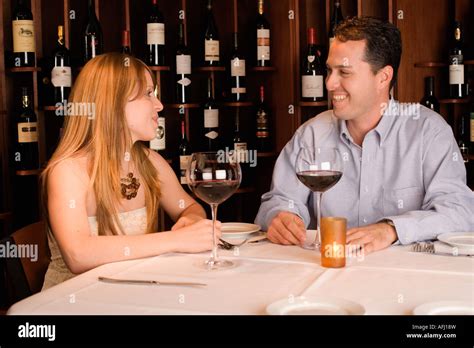 Couple On Dinner Date Stock Photo Alamy