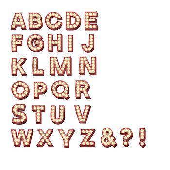 Retro Cinema Marquee Letters Wall Sticker Autocollants Imprimables