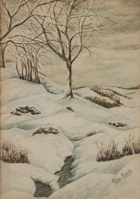 Bonhams Skinner Pasquale Patsy Santo American 1893 1975 A Snowy Brook