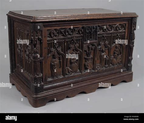 Medieval European Chest Constructed Of Wood With Iron Fittings Example
