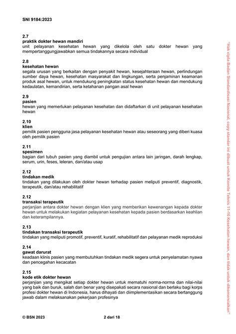 Sni Pelayanan Kesehatan Hewan Klinik Hewan Pdf