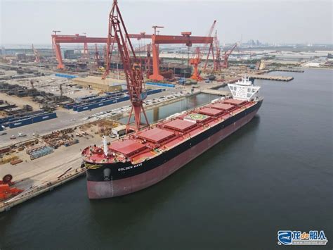 中船天津交付一艘85000吨散货船“golden Wave”轮 龙de船人