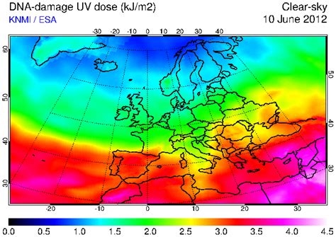 Temis Daily Dna Damage Uv Dose From Satellite