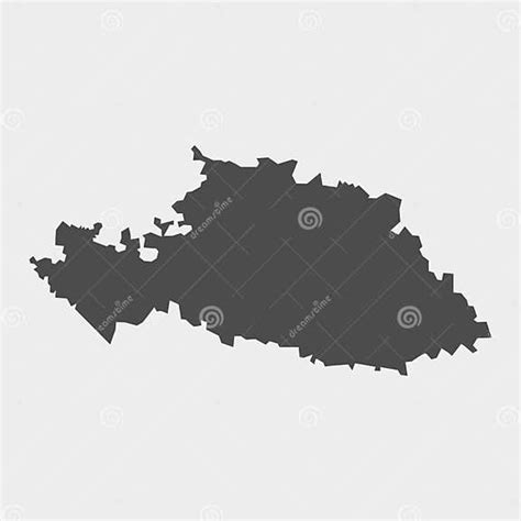 Beed District Map Vector Icon On White Background Stock Vector