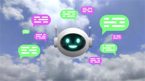 Artificial Chatbot Reciving Message From Humans Concept Animation On