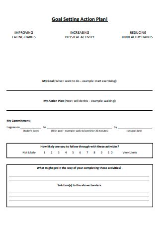 23 Free Goal Action Plan Samples To Download