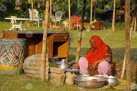 Bangladeshi Women Making Pitha In Their Outdoor Kitchen Pitha Is The Festive Food Of All