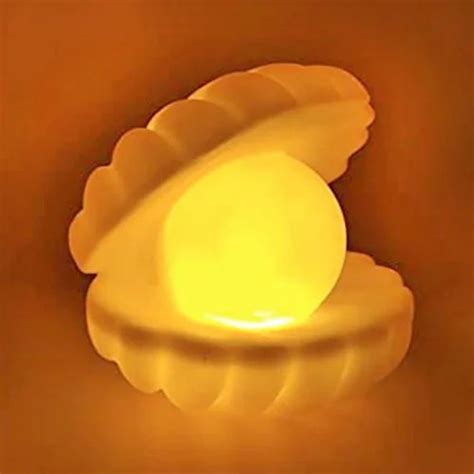 Pearl Shell Night Lamp Decorate Desk Lights Nursery Lamp Led Pearl Shell Night Lights For