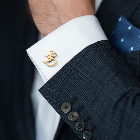 18k Gold Custom Cufflinks Initials Cufflink Personalized Name