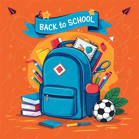 Premium Photo A Poster For Back To School With A Backpack And The