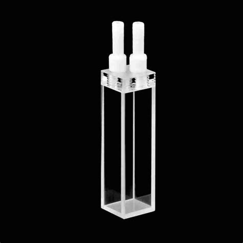 Uv Quartz Flow Cell With M4 Threaded Ports 10 Mm Lightpath 4 Clear