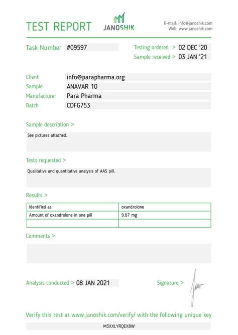 Para Pharma Anavar 10mg