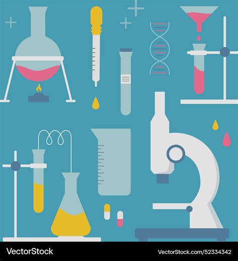 Science Lab Objects Collection Royalty Free Vector Image