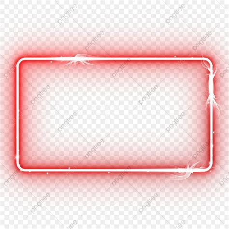 Neon Borders Clipart Hd Png Neon Color Glowing Border Frame Light