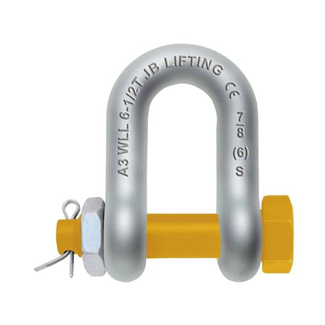 D Shaped Forged Chain Shackle With Bolt Pin