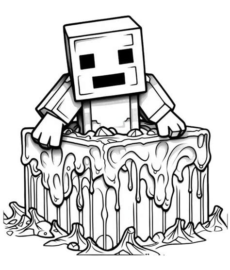 Minecraft Skeleton Coloring Pages