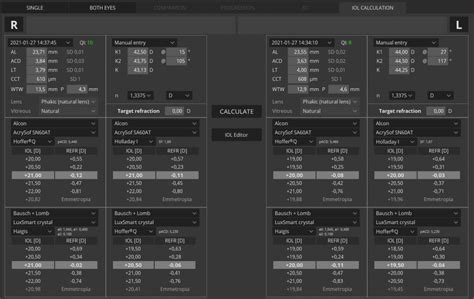 Iol Calculation Optopol Technology Ophthalmic Diagnostic Equipment