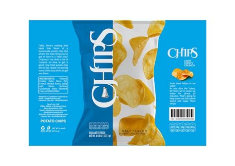 Premium Vector Creative Potato Chips Packaging And Label Collection