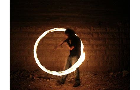 Flaming Alphabet Fire Poi Typography By Nir Tober