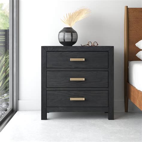 Wade Logan® Ashdon 3 Drawer Solid Wood Nightstand And Reviews Wayfair