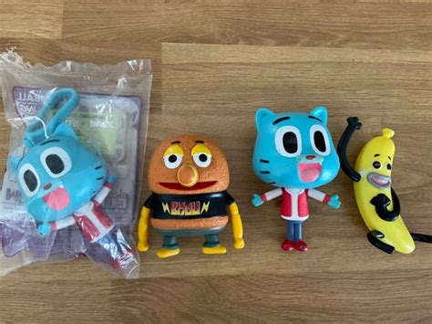 Mcdonalds The Amazing World Of Gumball Happy Meal Toys X 4 1500
