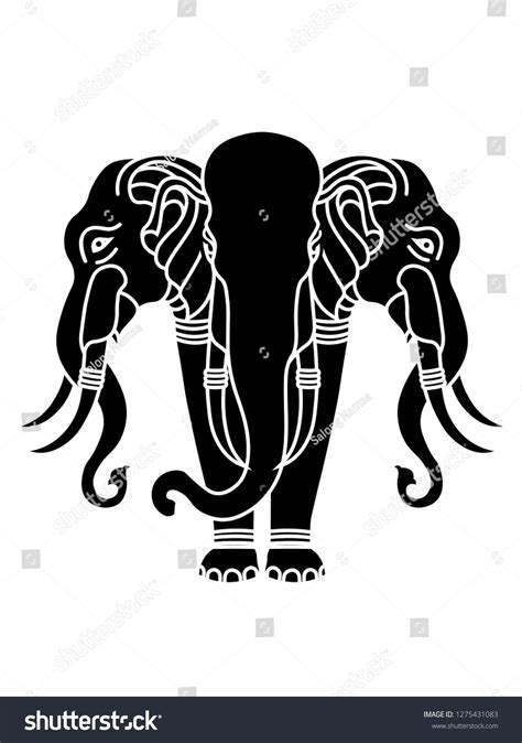 Headed Elephant Laos Tattoo