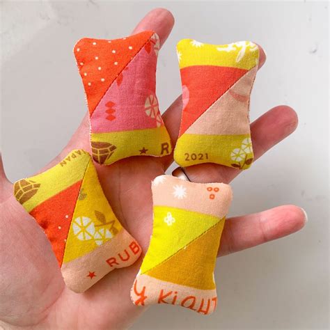 Tiny Scrappy Handmade Pincushions Etsy