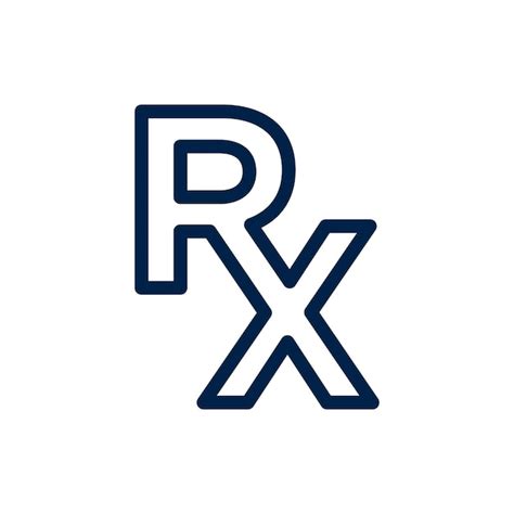Premium Vector Rx Pharmacy Medicine Prescription Flat Vector Icon For