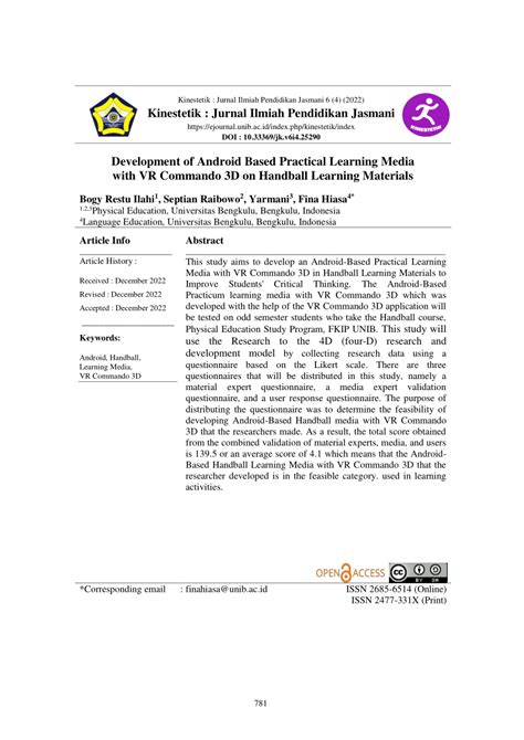 Pdf Development Of Android Based Practical Learning Media With Vr