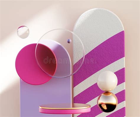 Geometric Product Presentation Pedestal A Game Of Shapes And Bright Colors Created By Acrylic