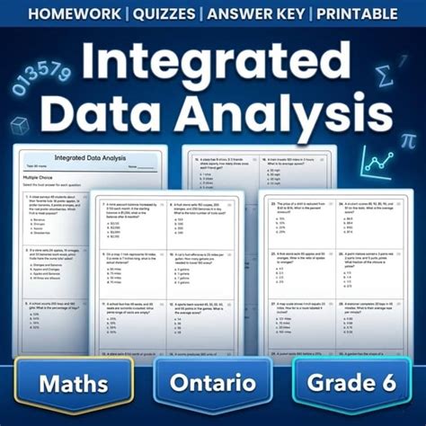 6th Grade Math Data Analysis Worksheet Ontario Pdf Tpt