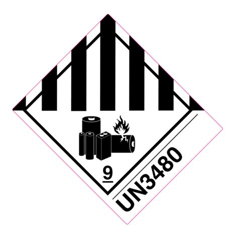 Class 9a Un3480 Lithium Battery Label 100x120mm Labels Online